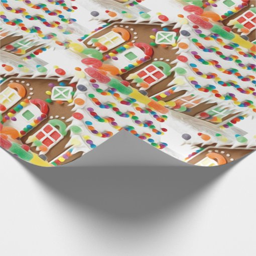Gingerbread house kids Christmas Wrapping Paper | Zazzle