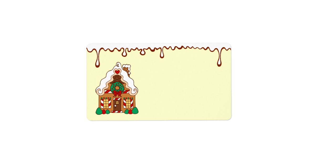 Gingerbread House Kitchen Label | Zazzle