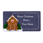 PINK GINGERBREAD HOUSE RETURN ADDRESS LABELS | Zazzle.com