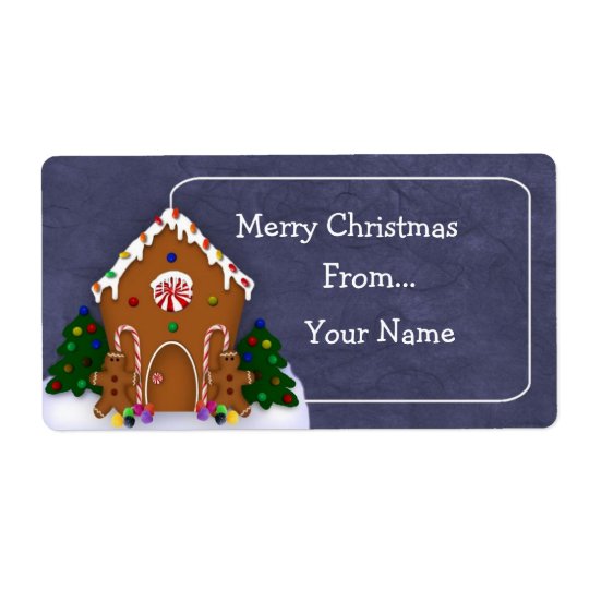 Gingerbread House Label | Zazzle.com