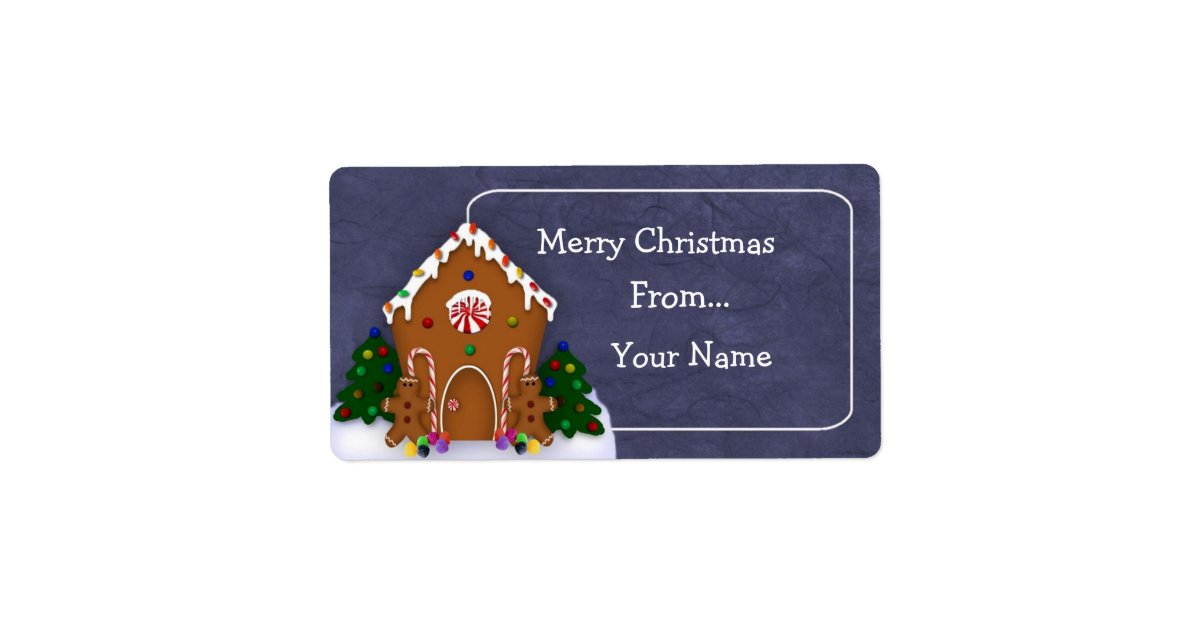 Gingerbread House Label | Zazzle