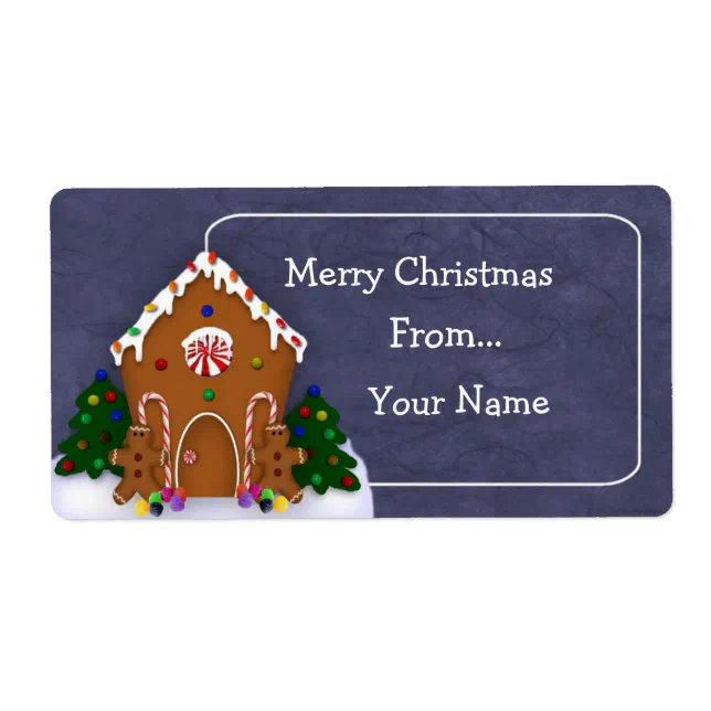 Gingerbread House Label | Zazzle