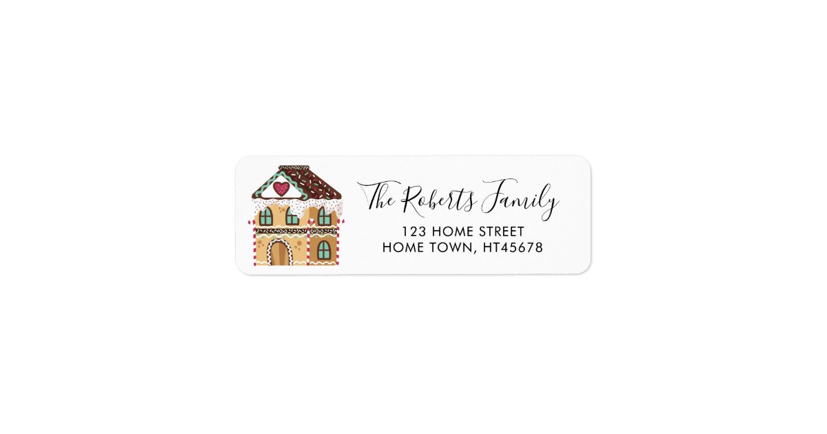 Gingerbread House Label | Zazzle