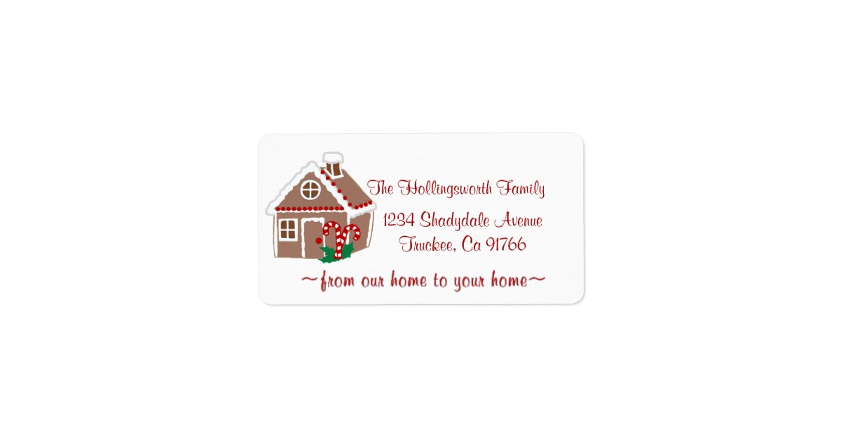 Gingerbread House Label | Zazzle