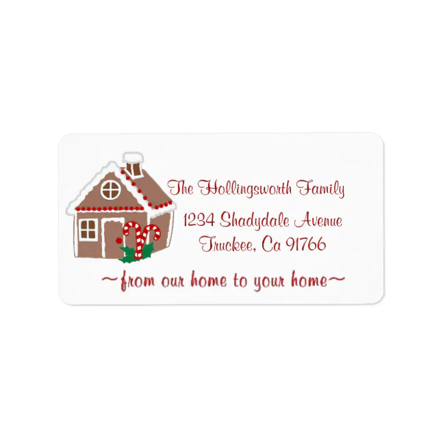 Gingerbread House Label | Zazzle