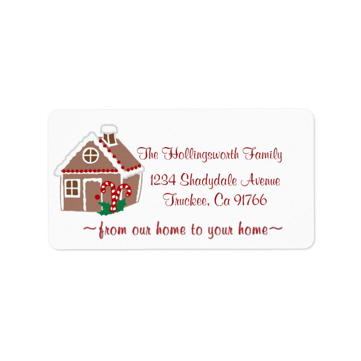 Gingerbread House Label | Zazzle