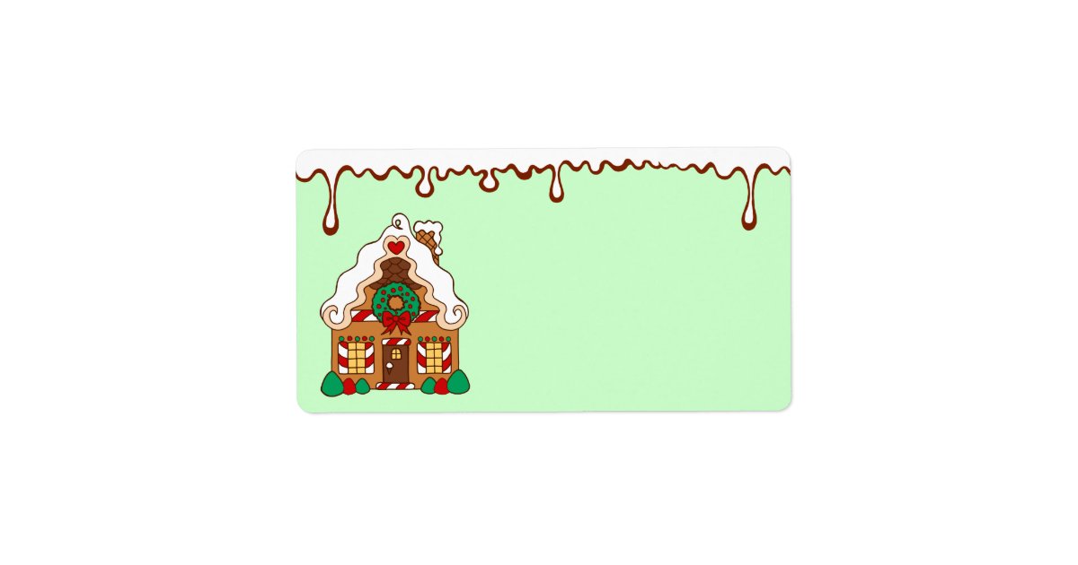 Gingerbread House Labels | Zazzle