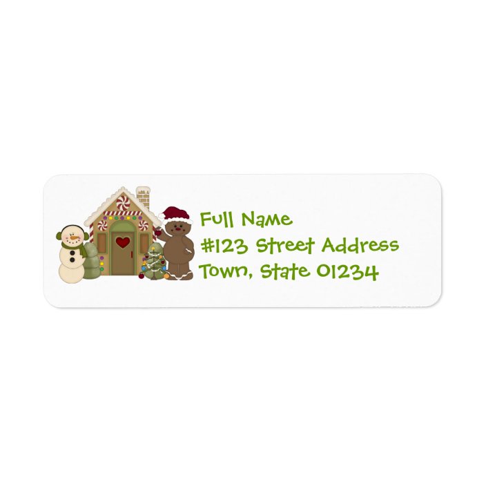 Gingerbread House Mailing Labels | Zazzle.com