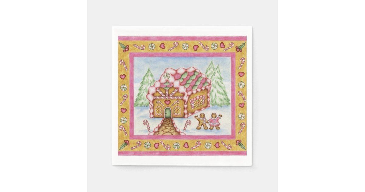 Gingerbread House Napkins | Zazzle