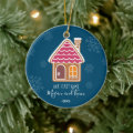 GIngerbread house our first home Christmas Ceramic Ornament | Zazzle