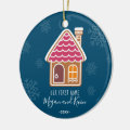GIngerbread house our first home Christmas Ceramic Ornament | Zazzle