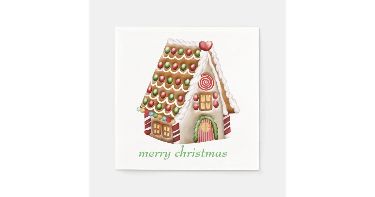 Gingerbread House Paper Napkins | Zazzle
