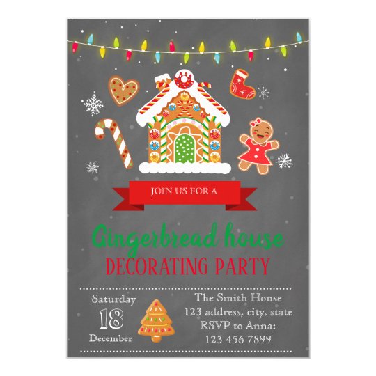 Gingerbread house party invitation | Zazzle.com