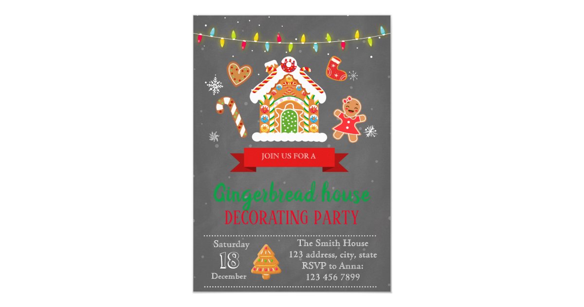 Gingerbread house party invitation | Zazzle.com