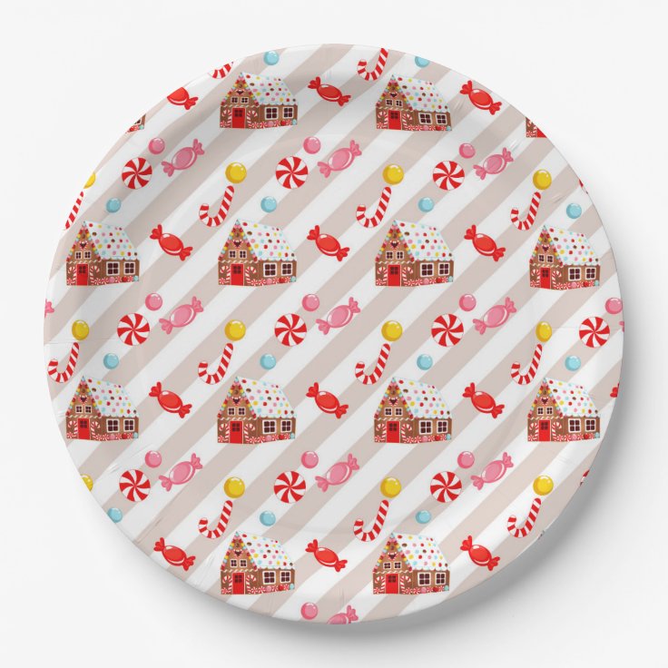 Gingerbread House Party Paper Plates | Zazzle