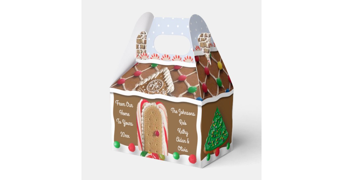 Gingerbread House Personalized Holiday Box | Zazzle