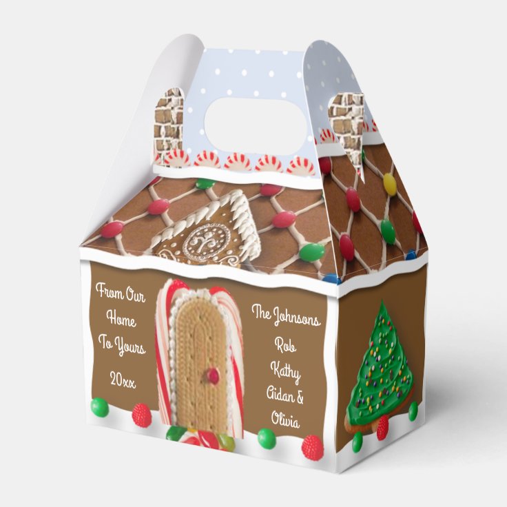Gingerbread House Personalized Holiday Box | Zazzle
