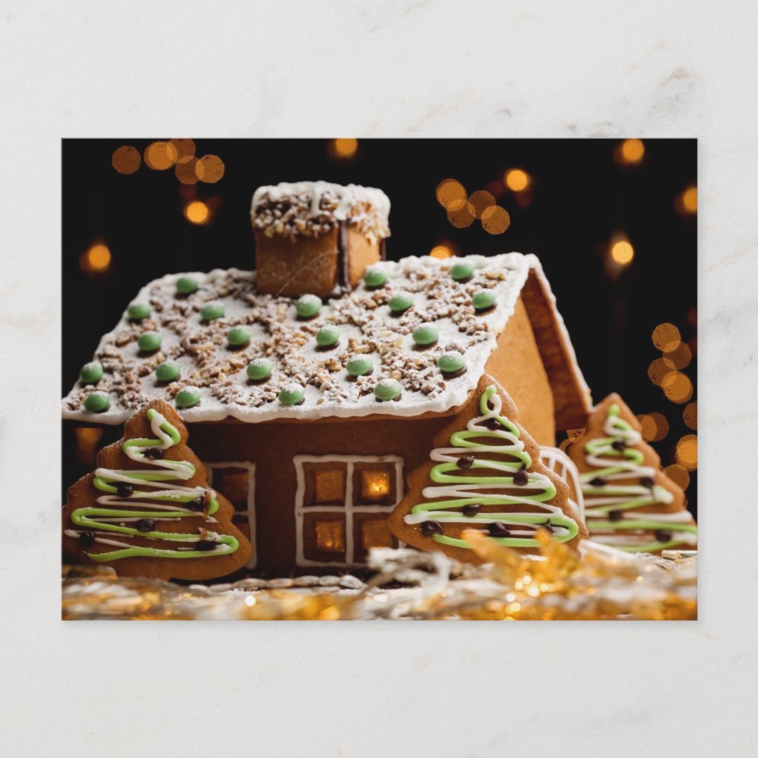 Gingerbread House Postcard | Zazzle