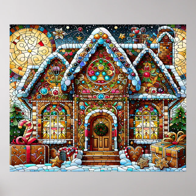 Gingerbread House Poster | Zazzle