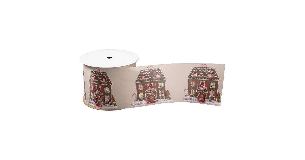 gingerbread house ribbon | Zazzle