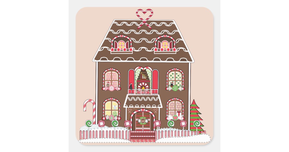 gingerbread house stickers | Zazzle