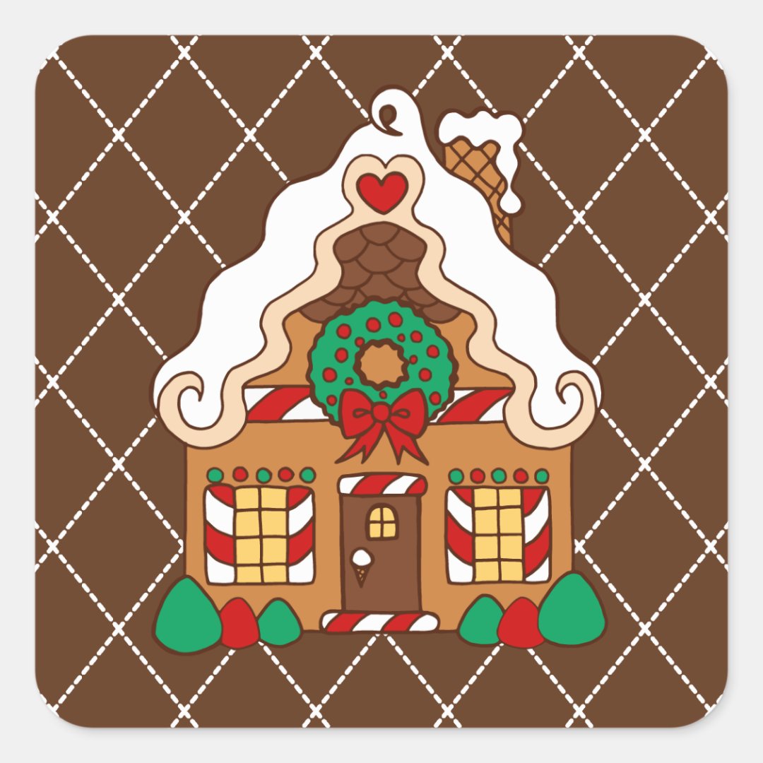 Gingerbread House Stickers | Zazzle