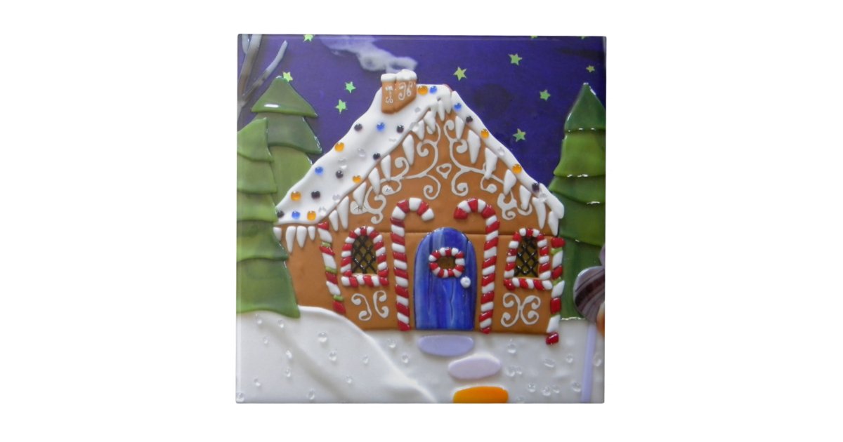 Gingerbread House Tile | Zazzle