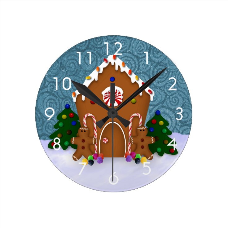 Gingerbread House Wall Clock | Zazzle