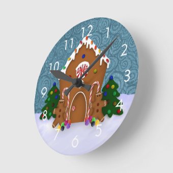 Gingerbread House Wall Clock | Zazzle