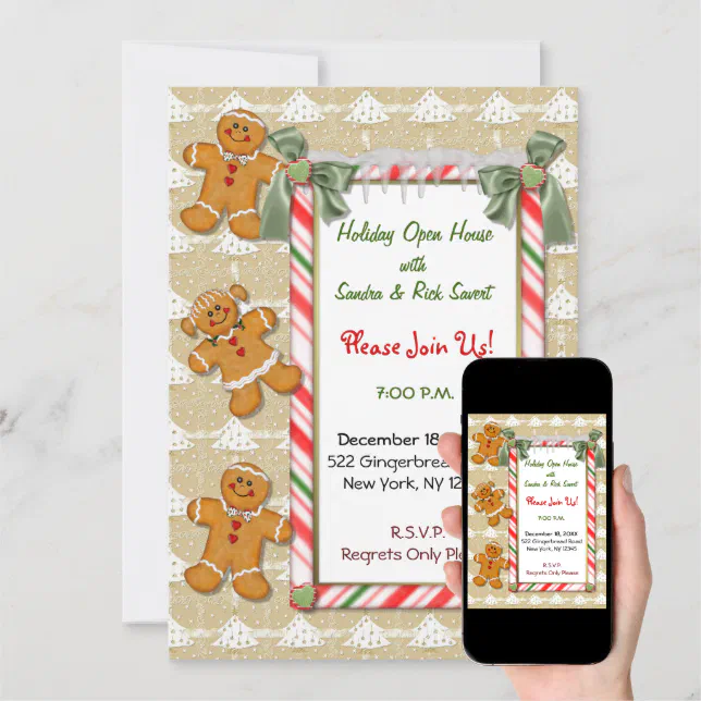 Gingerbread Invitation | Zazzle