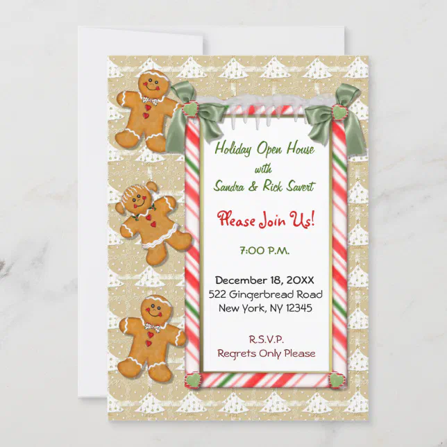 Gingerbread Invitation | Zazzle
