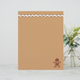 Gingerbread Letterhead Paper | Zazzle