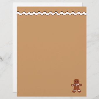 Gingerbread Letterhead Paper | Zazzle