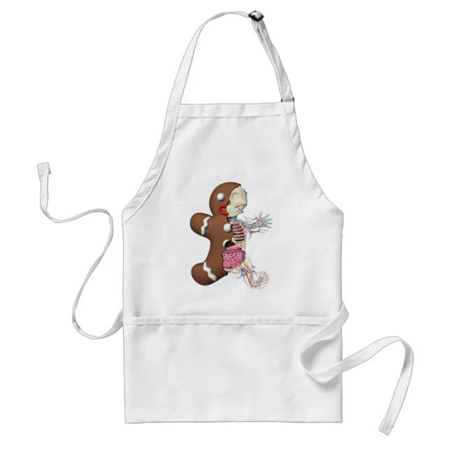 Gingerbread Man Anatomy Apron | Zazzle