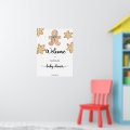Gingerbread man baby shower foam board poster | Zazzle