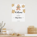 Gingerbread man baby shower foam board poster | Zazzle
