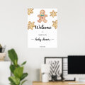 Gingerbread man baby shower foam board poster | Zazzle