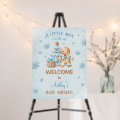 Gingerbread Man Boy Blue Christmas Baby Shower Foam Board | Zazzle