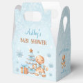 Gingerbread Man Christmas Baby Shower Medium Gable Favor Boxes | Zazzle