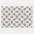 Gingerbread Man Christmas Cookie Wrapping Paper Sheets | Zazzle