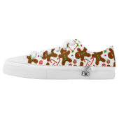 Gingerbread man Christmas personalizable Low-Top Sneakers | Zazzle