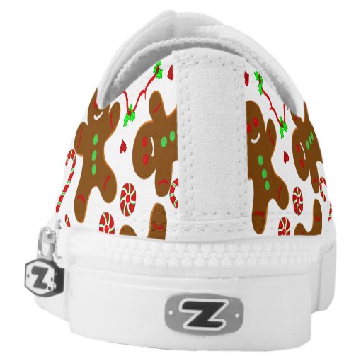 Gingerbread man Christmas personalizable Low-Top Sneakers | Zazzle