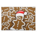 Gingerbread Man Christmas Santa Claus Placemat | Zazzle