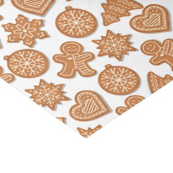 Gingerbread Man Cookies Cute Christmas Tissue Paper | Zazzle