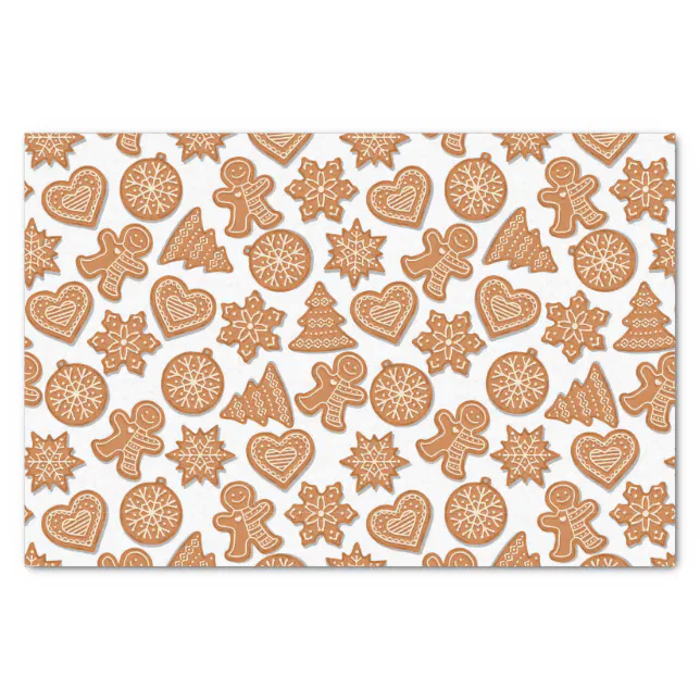 Gingerbread Man Cookies Cute Christmas Tissue Paper | Zazzle