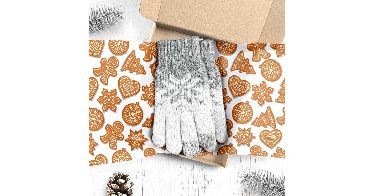 Gingerbread Man Cookies Cute Christmas Tissue Paper | Zazzle