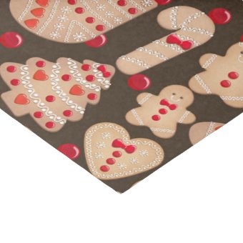 Gingerbread Man Cookies Holiday Cookies Fun Party Tissue Paper | Zazzle