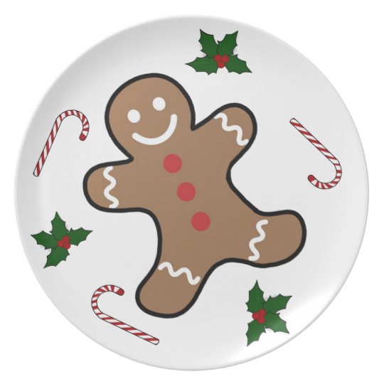 Gingerbread man dinner plate | Zazzle.com