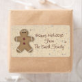 Gingerbread Man Holiday Label | Zazzle