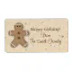 Gingerbread Man Holiday Label | Zazzle